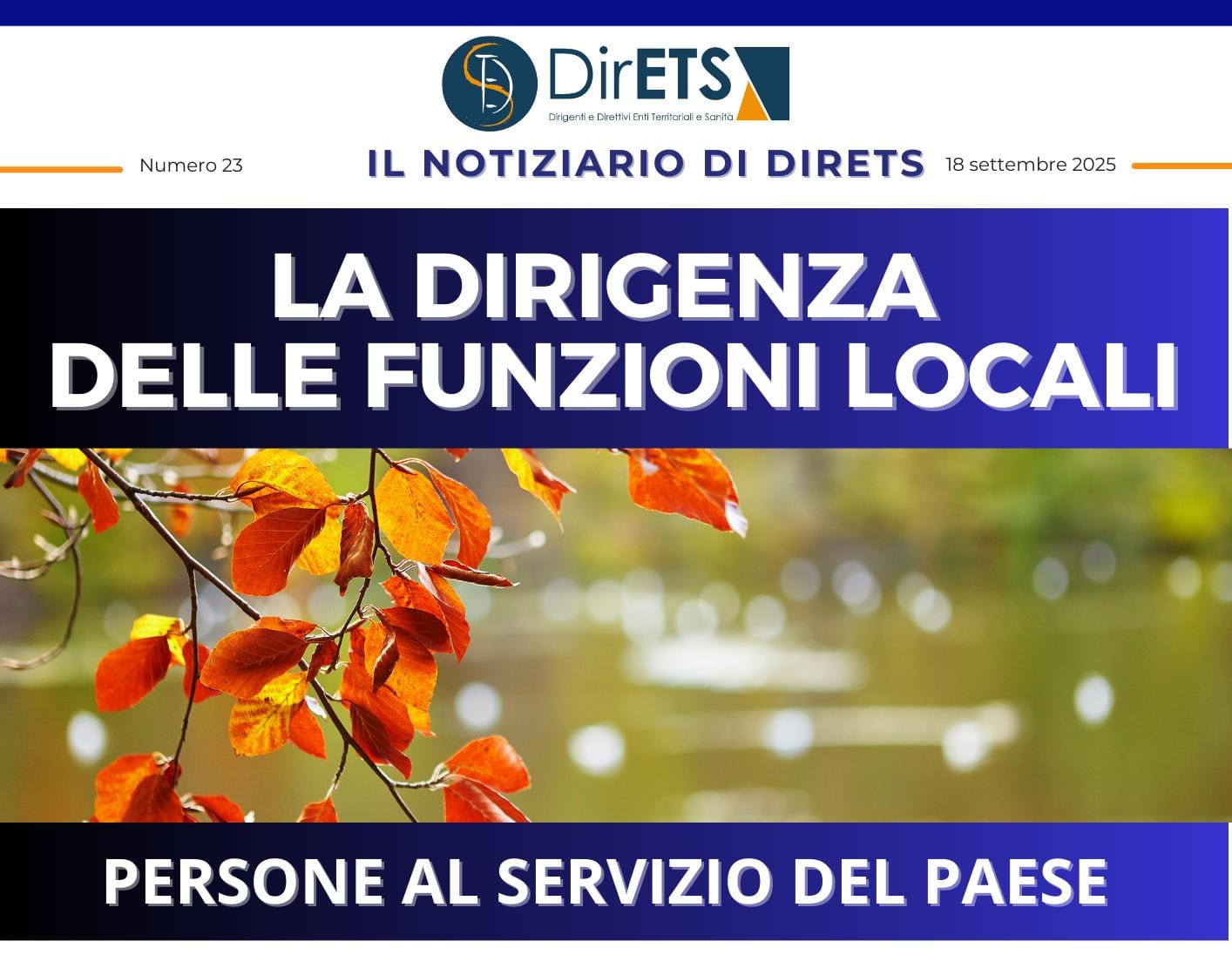 IL NOTIZIARIO DIRETS n°23 del 18 SETTEMBRE 2025 – LA DIRIGENZA DELLE ...